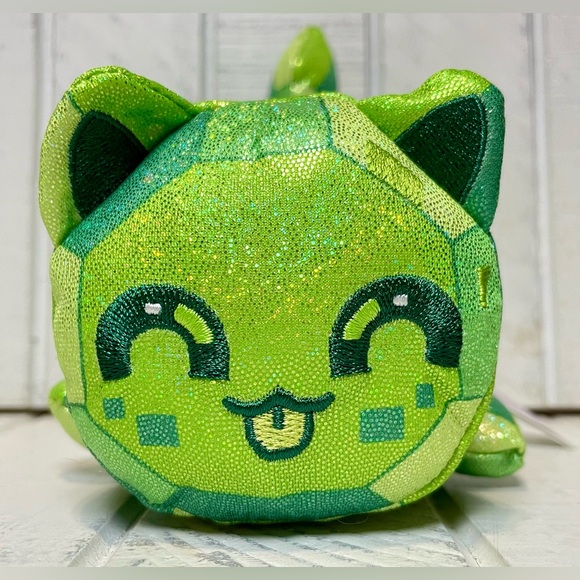 Toys | Aphmau Meemeows Emerald Green Cat Plush Toy 55 Mystery Stuffed ...